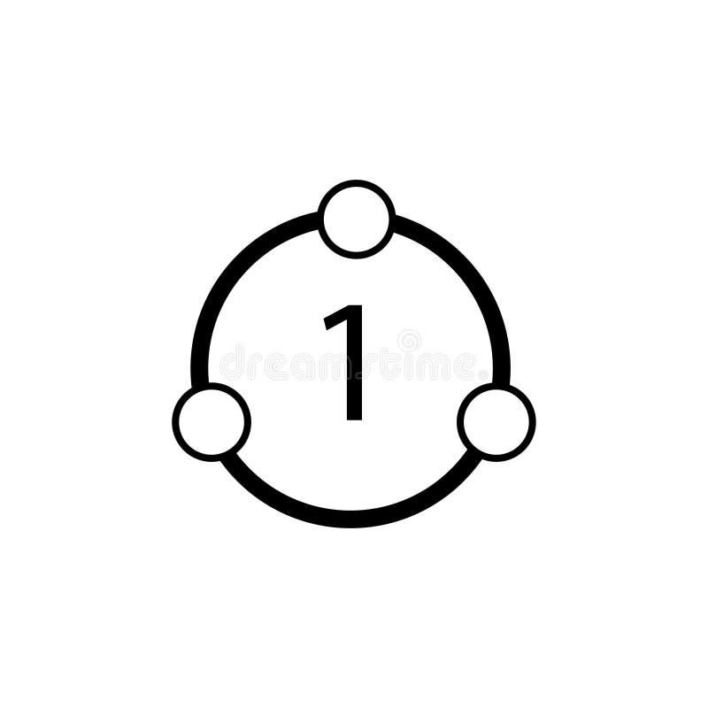 Circle and Circles and Number One Inside Eps Ten Stock Vector ...