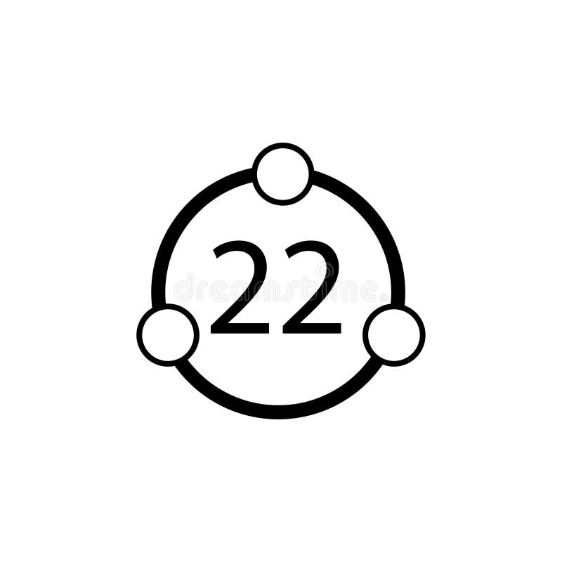 Circle and Circles and Number Twenty Two Inside Sign Eps Ten Stock ...