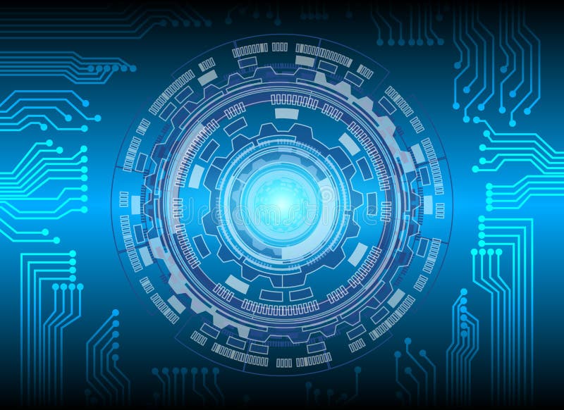 Circle and Circuit Technology Background, Abstract Technology Co Stock ...
