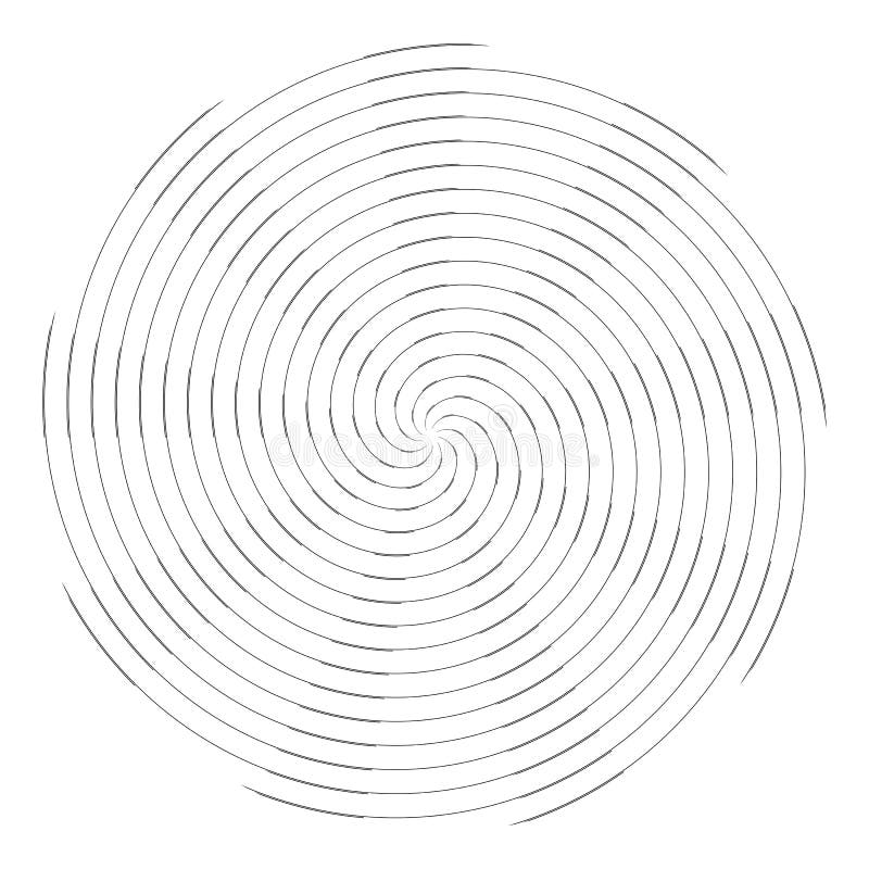 Circle Circular Rotation Design Element. Spiral Lines Pattern Stock ...