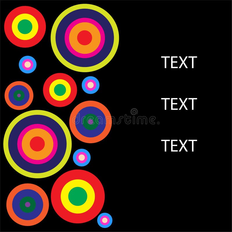 Circle or Circular Shape with Text Space and Black Background Stock ...
