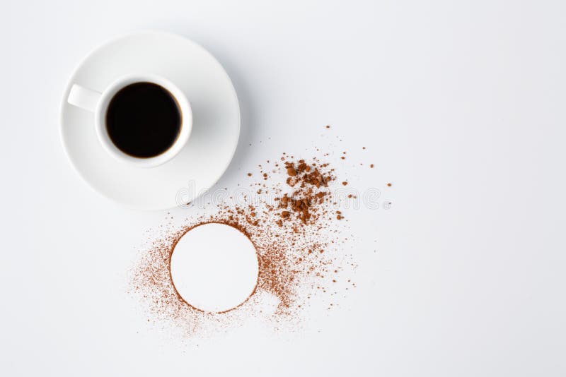 Circle of Cocoa Powder on White Table Stock Photo - Image of christmas ...