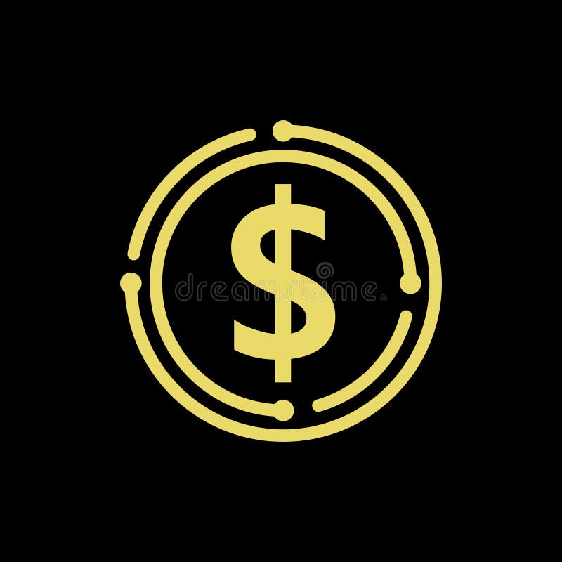 Circle Coin Dollar Tech Modern Logo Stock Vector - Illustration of ...