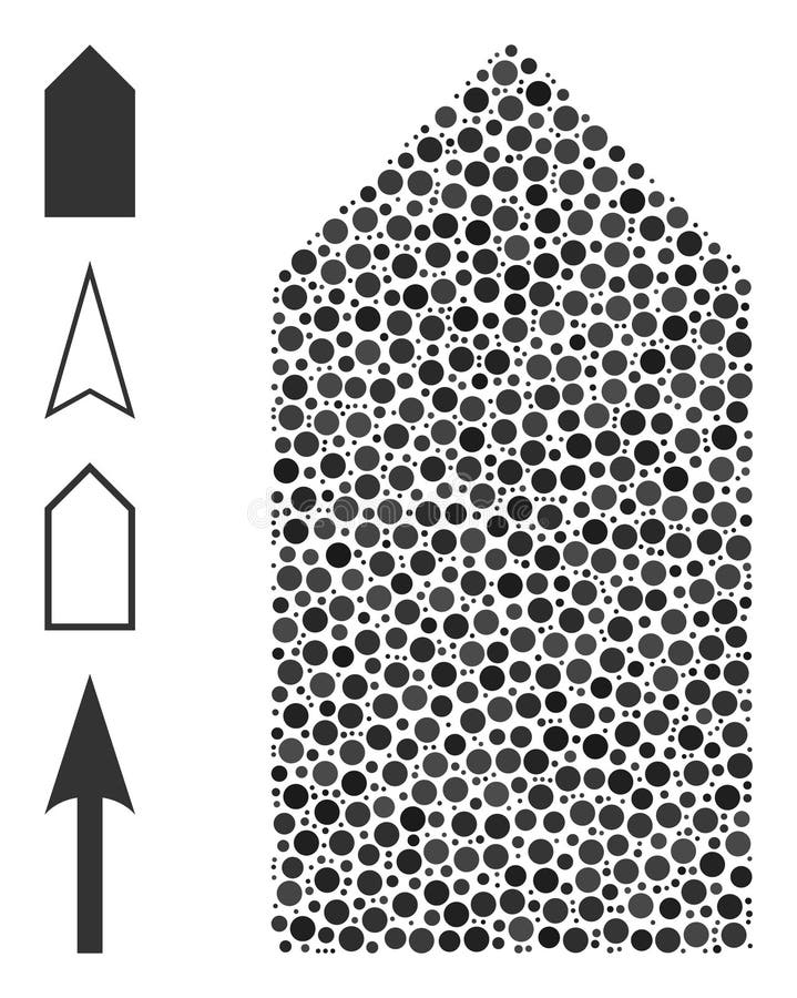Dotted Direction Up Mosaic of Round Dots and Similar Icons Stock Vector ...