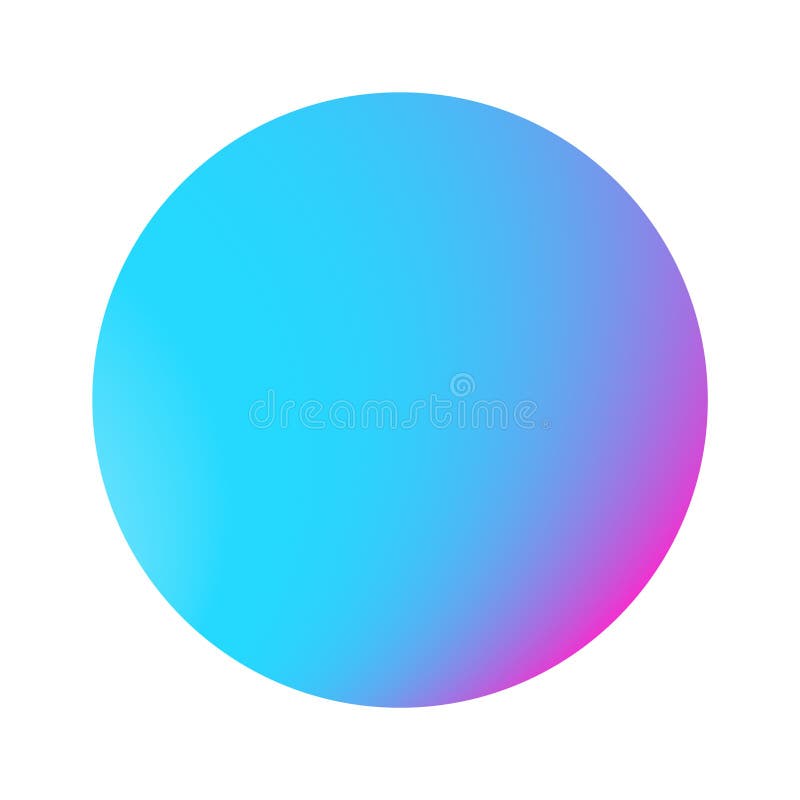 Circle Color Gradients. Rounded Vibrant Sphere Buttons Stock Vector ...