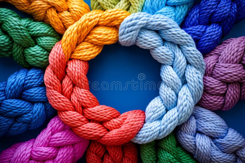 Colorful Braided Ropes Circular Pattern Stock Photos - Free & Royalty ...