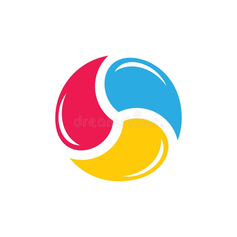 Circle Colorful Water Rotation Geometric Logo Vector Stock Vector ...