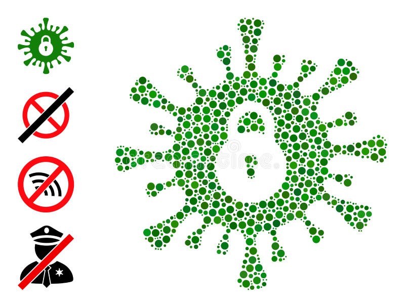 Dotted Infection Lockdown Mosaic of Rounded Dots and Similar Icons ...