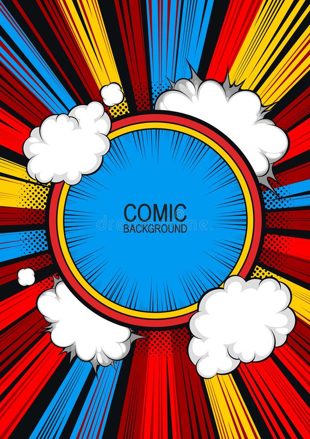 Circle Comic Frame Pop Art Illustration 3 Stock Vector - Illustration ...
