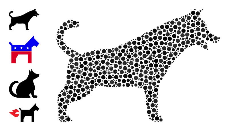 Dotted Dog Composition of Circles and Similar Icons Stock Vector ...