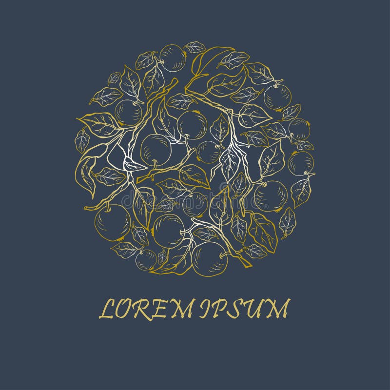 Golden Apple Tree Logo Stock Illustrations – 83 Golden Apple Tree Logo ...