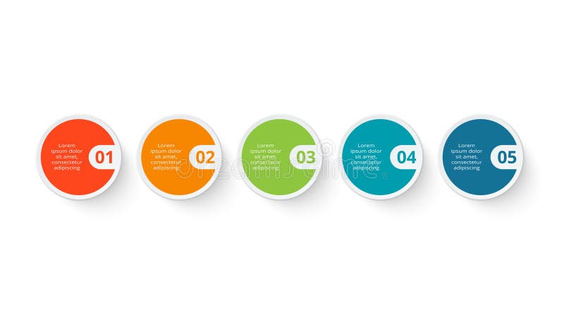 Circle Concept for Infographic with 5 Steps, Options, Parts or ...