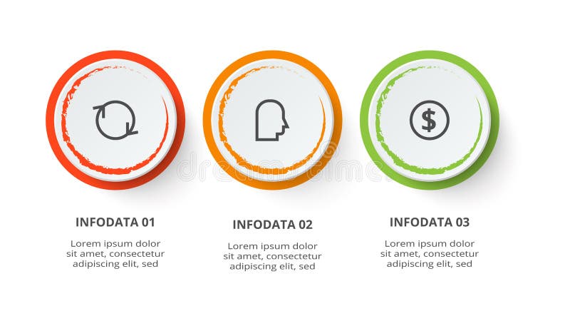 Circle Concept for Infographic with 3 Steps, Options, Parts or ...