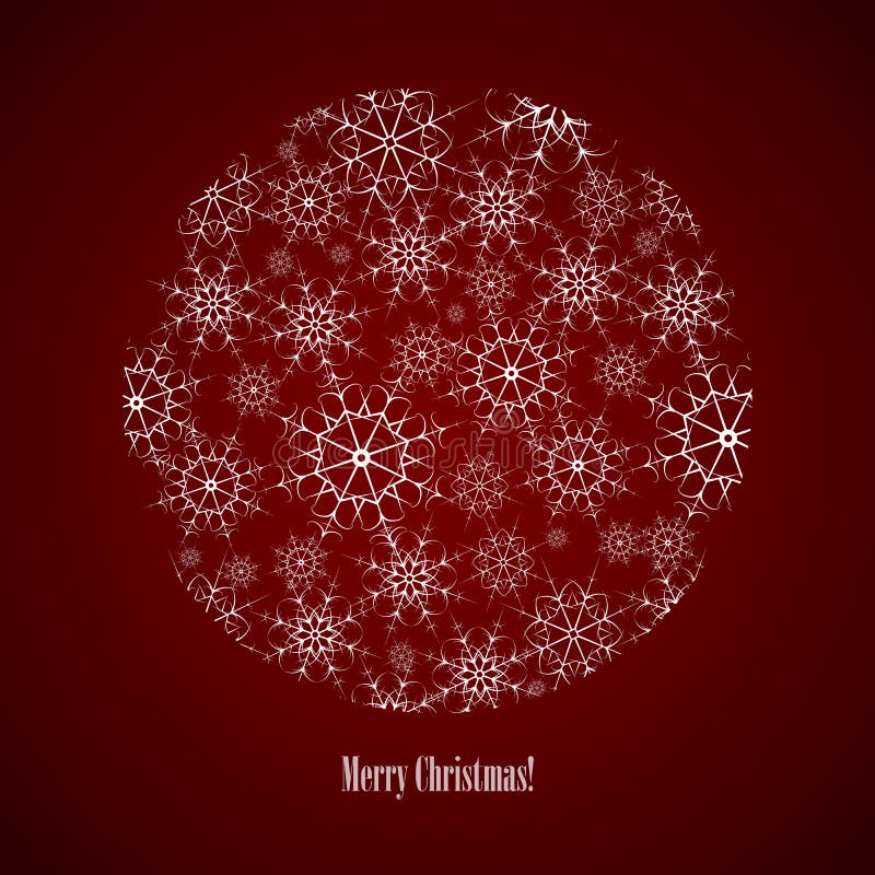 Circle Consisting of Snowflakes Stock Vector - Illustration of ...