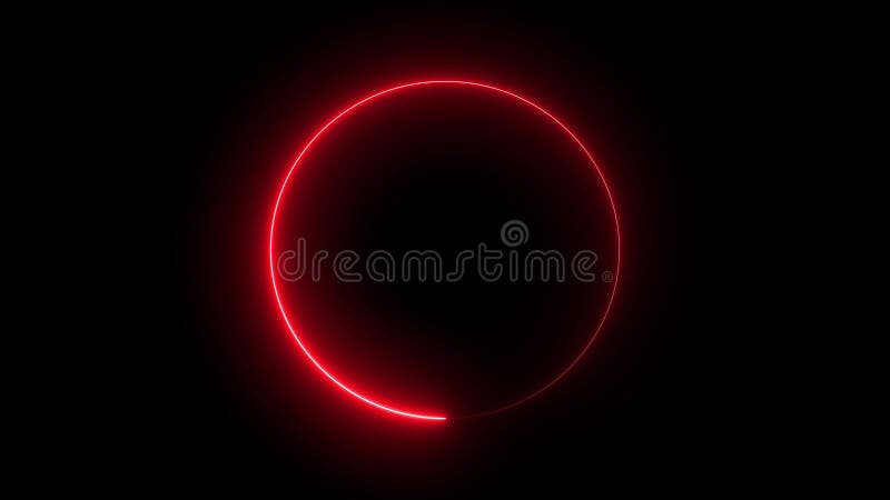 Circle Core Neon Light Glow Circle Frame. Stock Footage - Video of blue ...