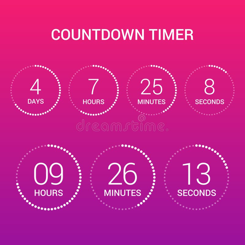 Circle Countdown Clock Counter Timer on White Stock Vector ... Circle Countdown Clock Counter Timer on White Stock Vector ...