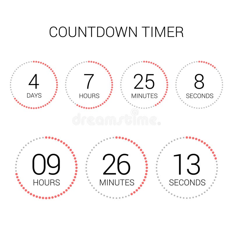 Circle Countdown Clock Counter Timer On White Stock Vector ... Circle Countdown Clock Counter Timer On White Stock Vector ...