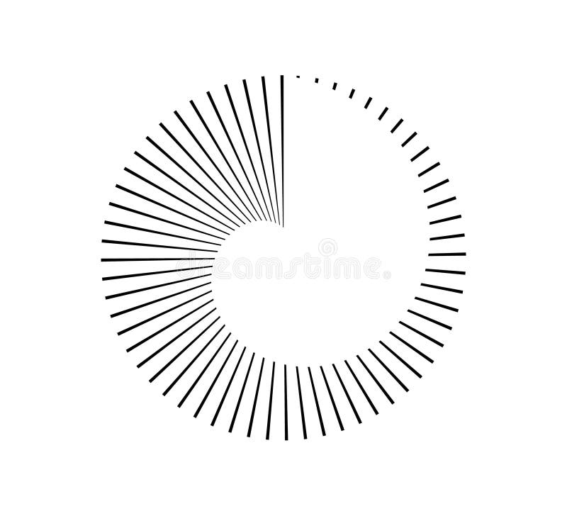 Circle Countdown Icon. Time Clock Symbol. Timer Measure. Line and Dot ...