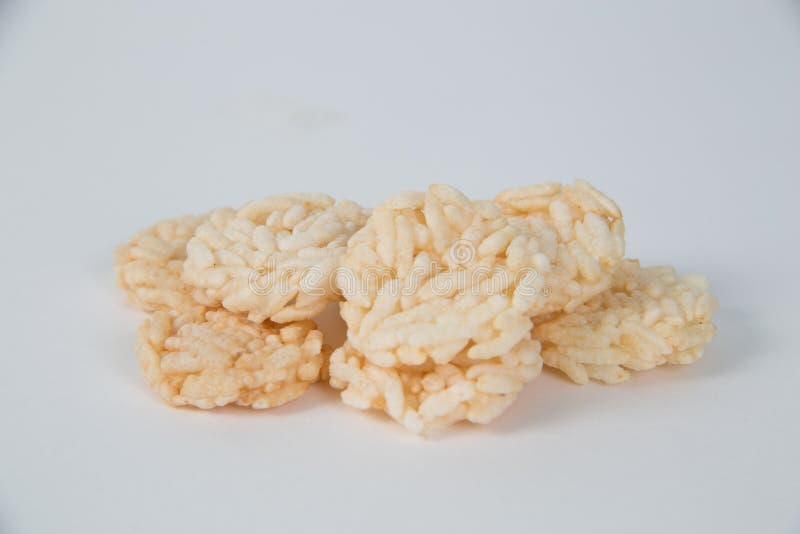 It is Circle Crispy Rice on White Stock Photo - Image of healthy, cake ...