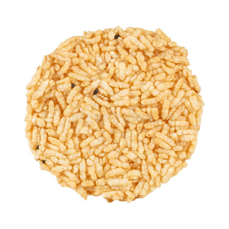 It is Circle Crispy Rice on White Stock Image - Image of decorative ...