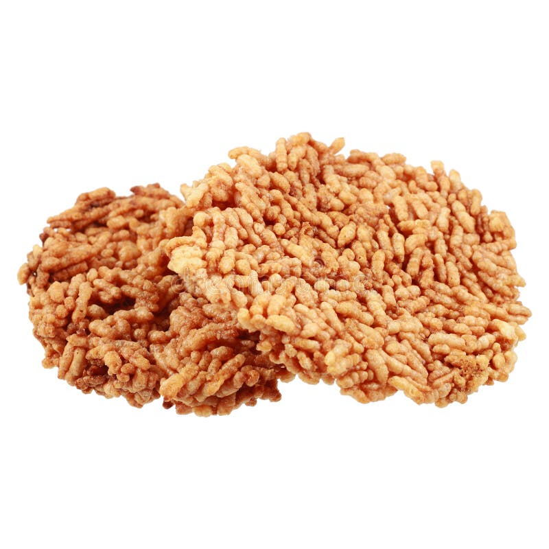Circle Crispy Rice Isolated on White Stock Image - Image of food ...