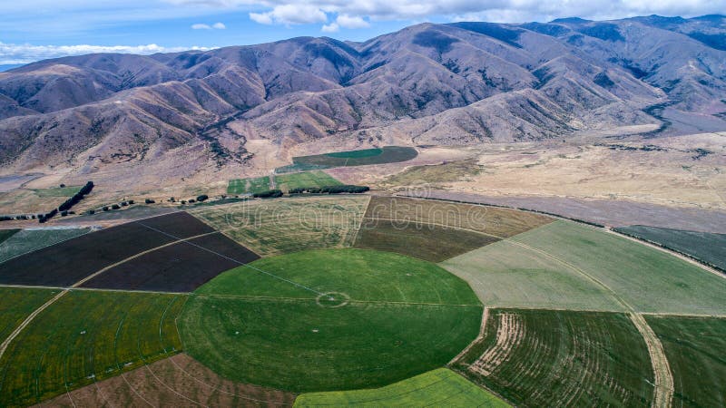 Circle Crop Fields Seen from Above Stock Image - Image of crop, drone ...