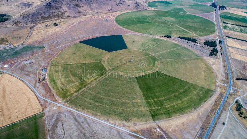 Circle Crop Fields Seen from Above Stock Image - Image of circle, crop ...