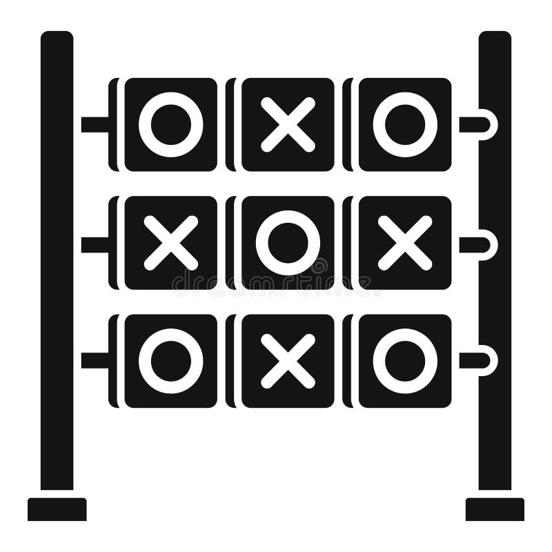 Circle Cross Game Icon, Simple Style Stock Vector - Illustration of ...