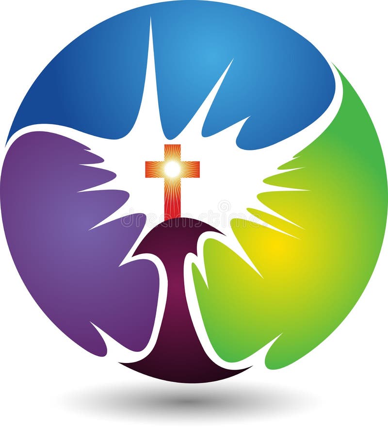 Circle Cross Abstract Vector Logo Design Religion Stock Vector ...