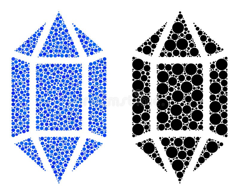 Circle Crystal Icon Collage Stock Vector - Illustration of concept ...