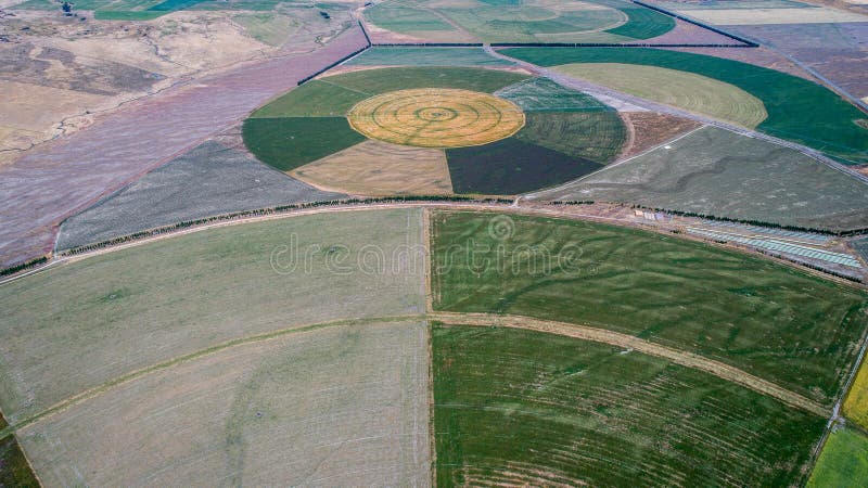 Circle Crop Fields Seen from Above Stock Photo - Image of field, crop ...