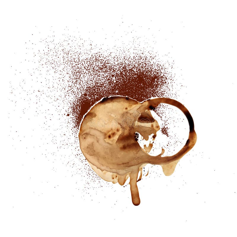 A Circle from Cup with Spilled Coffee Stain Rings Stock Vector ...
