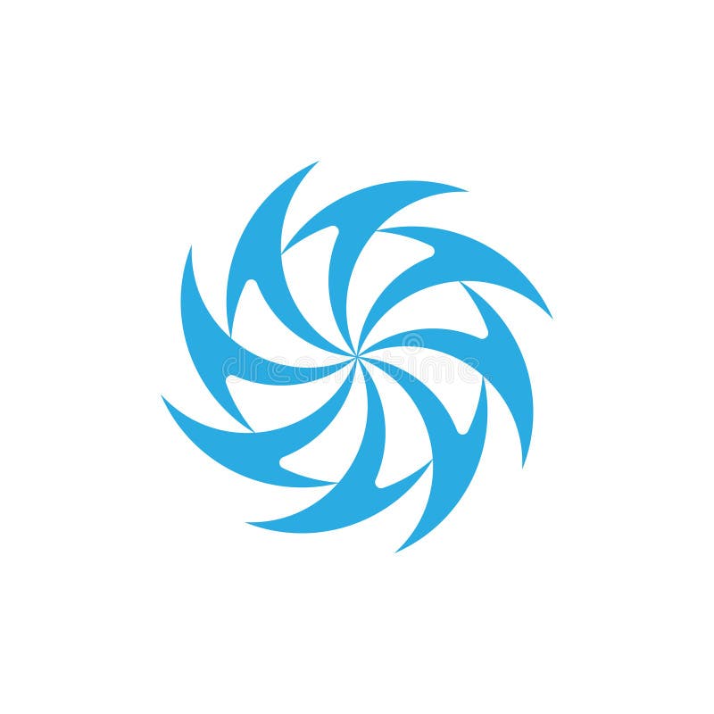 Circle Curves Arrows Rotation Design Logo Vector Stock Vector ...