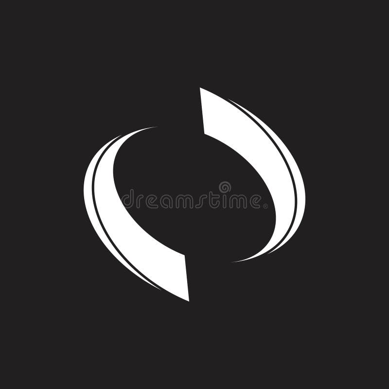 Circle Curves Geometric Motion Frame Logo Vector Stock Vector ...