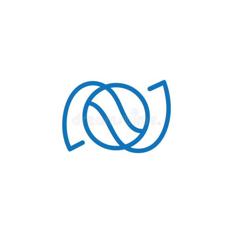 Circle Curves Wavy Symbol Logo Vector Stock Vector - Illustration of ...