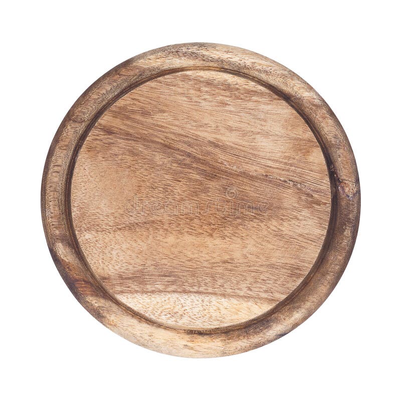 Circle Cutting Board Isolated on White Stock Photo - Image of circle ...