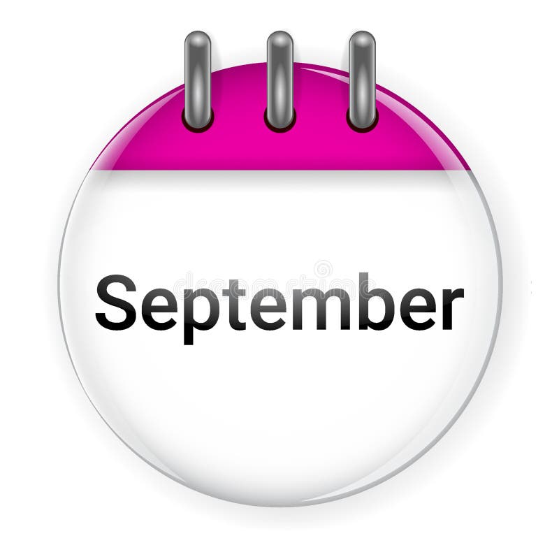 Circle 3d Calendar September Icon Stock Vector - Illustration of ...