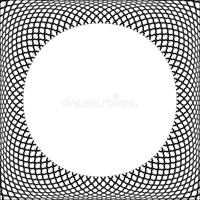 Circle 3D Frame. Geometric Convex Pattern Stock Vector - Illustration ...
