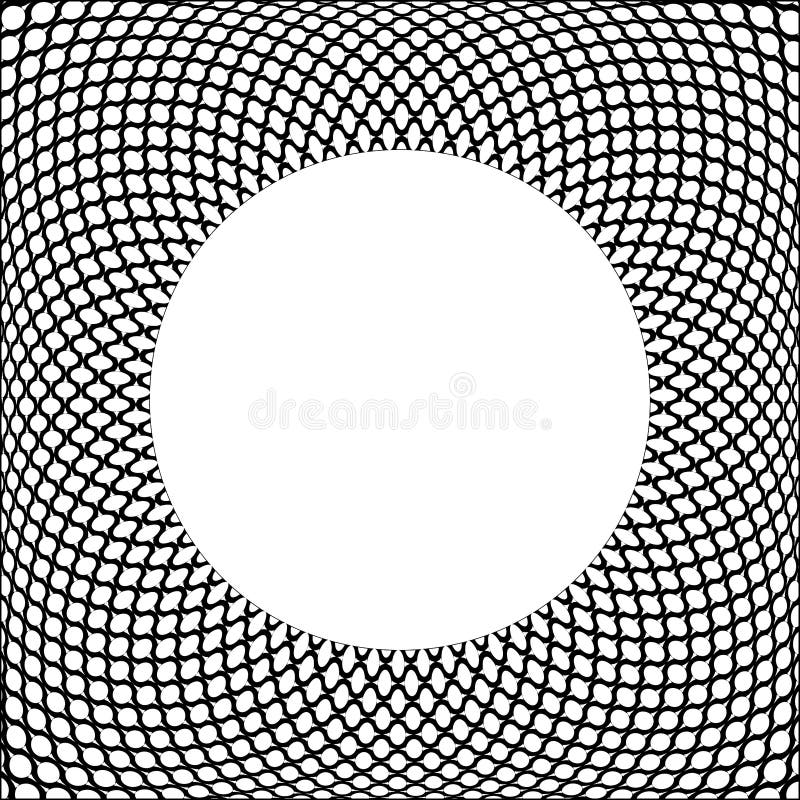 Circle 3D Frame. Geometric Convex Pattern Stock Vector - Illustration ...