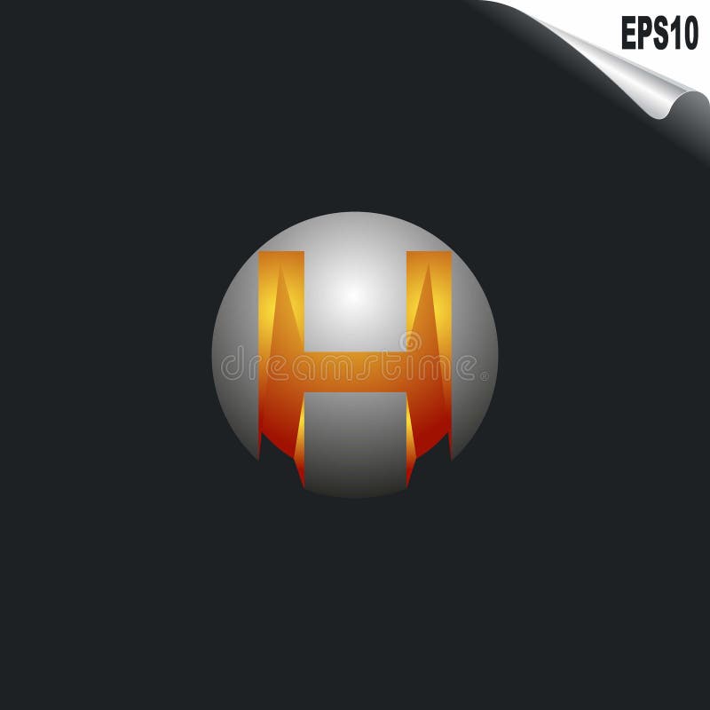 Circle 3D H Initial Logo Letter. Stylish Monogram Logo, Modern Elegant ...