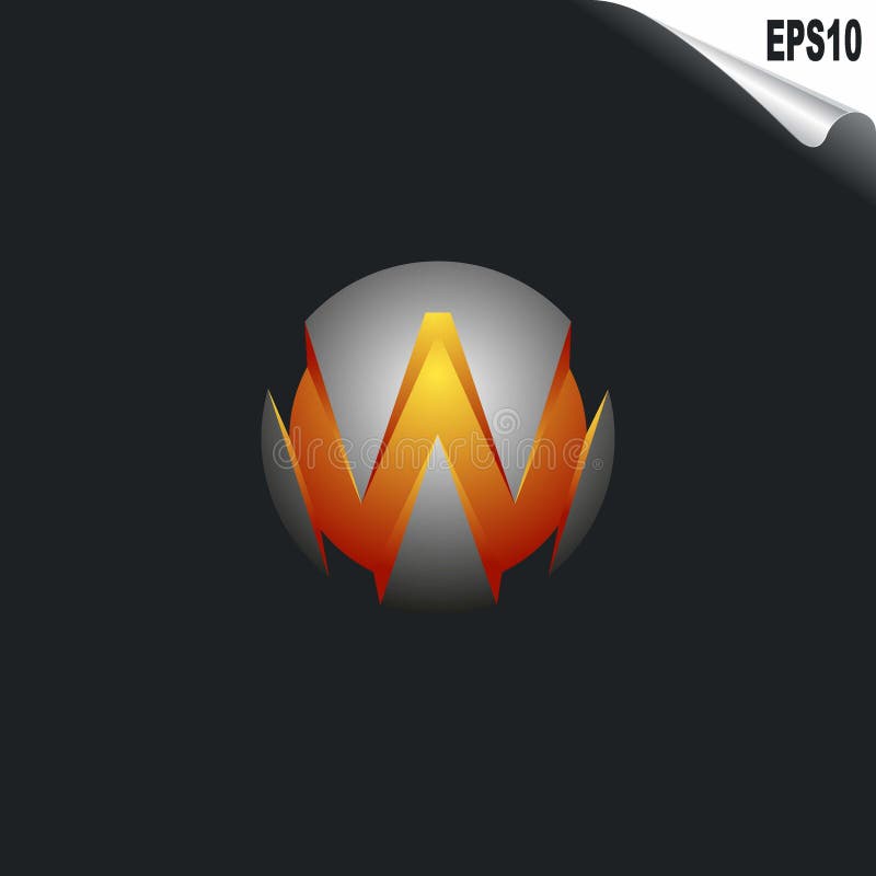 Circle 3D W Initial Logo Letter. Stylish Monogram Logo, Modern Elegant ...