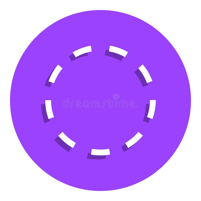 Circle Dash Badge Icon. Simple Glyph, Flat Vector of Web Icons for Ui ...