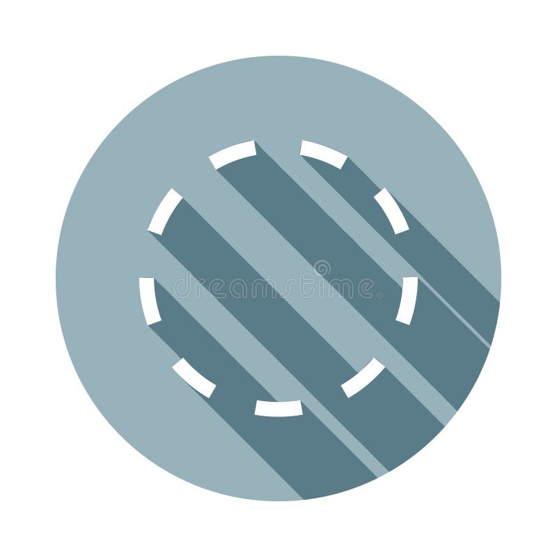 Circle Dash Icon in Flat Long Shadow Style. One of Web Collection Icon ...