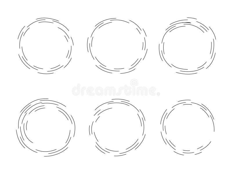 Circle Dash Line Shape Art Decoration Isolated Vector Illustration ...