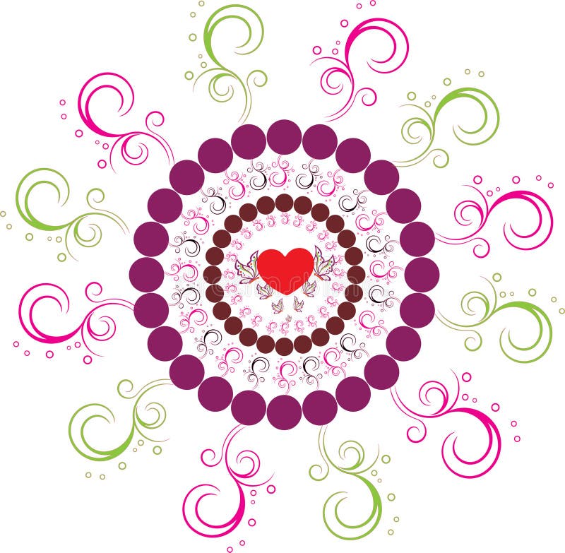 Circle decoration stock vector. Illustration of valentine - 37786508