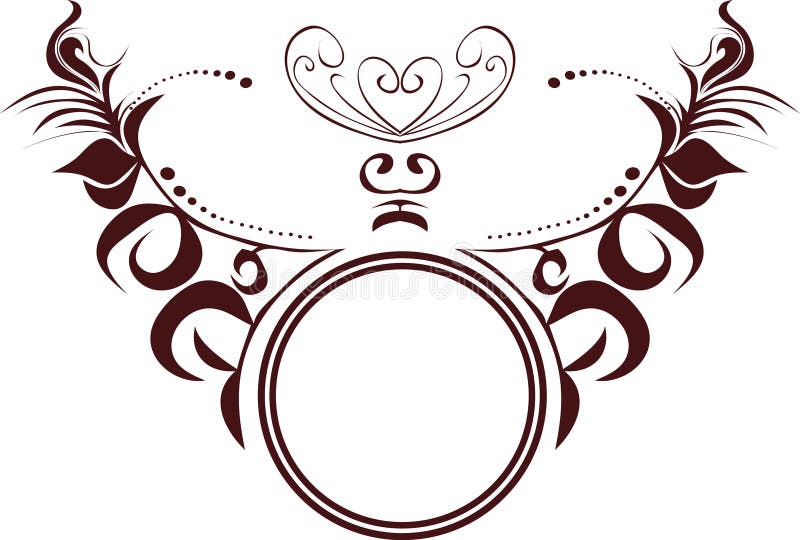 Circle Decorative Flourishes Ornament Stock Vector - Illustration of ...