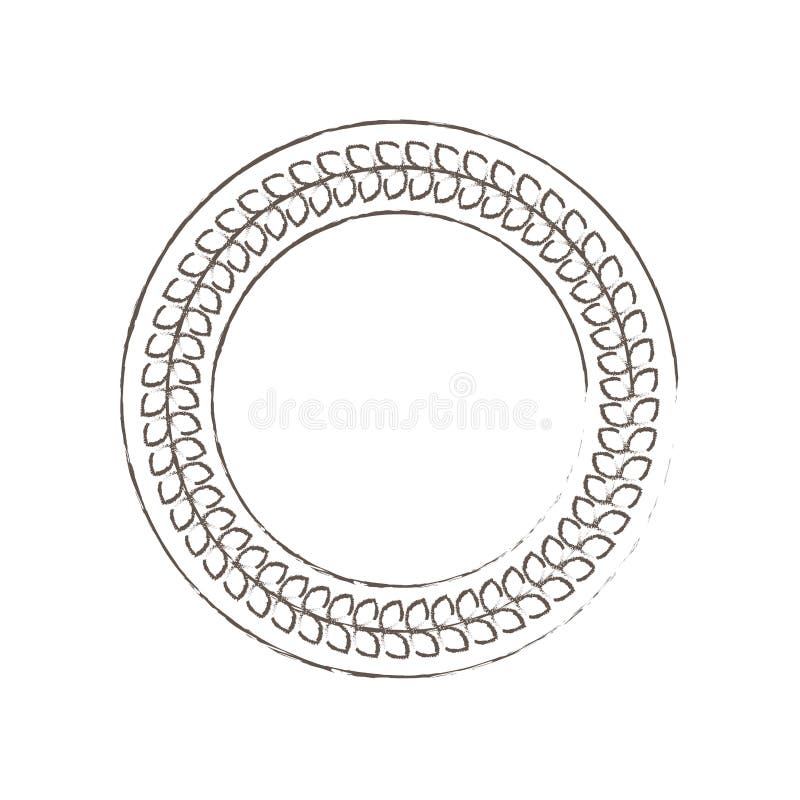 Circle Decorative Frame Icon Stock Illustration - Illustration of ...