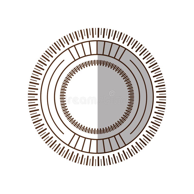 Circle Decorative Frame Sticker Shadow Stock Illustration ...