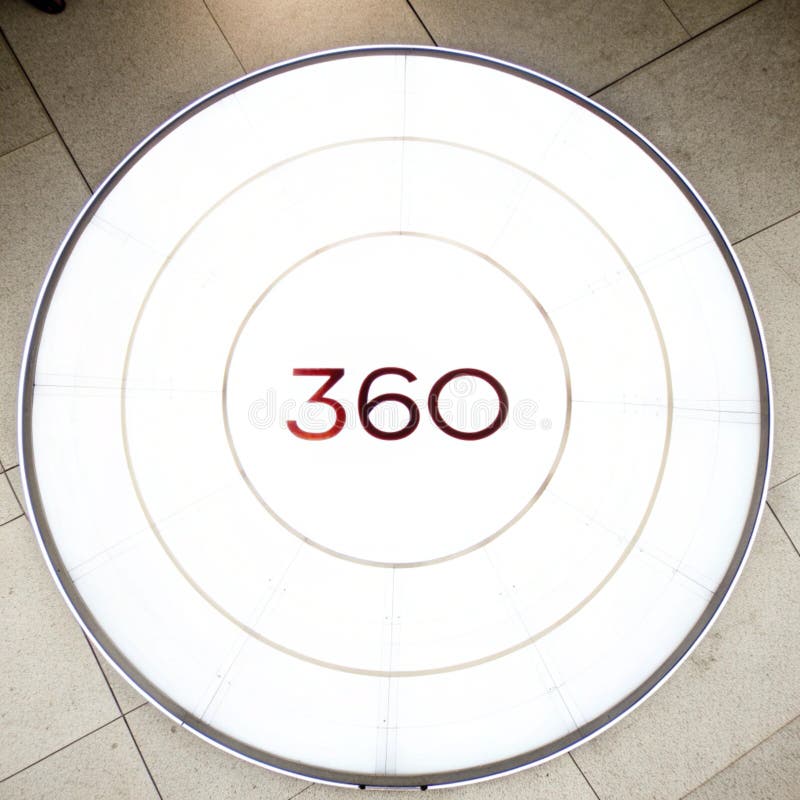 Circle with 360 Degrees on White Background Stock Photo - Image of ...