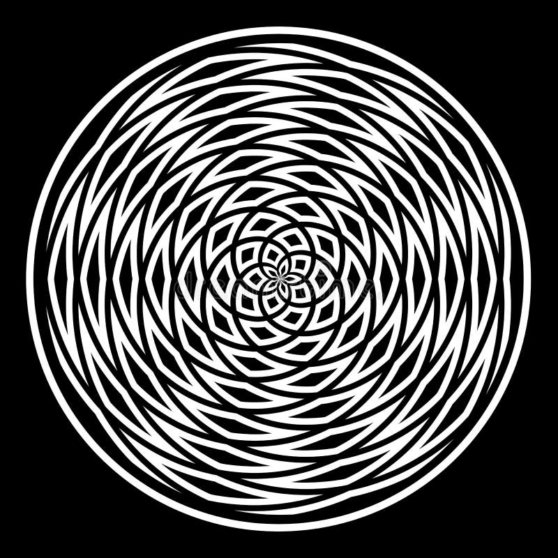 Circle Design Element. Abstract Geometric Rotation Pattern Stock Vector ...